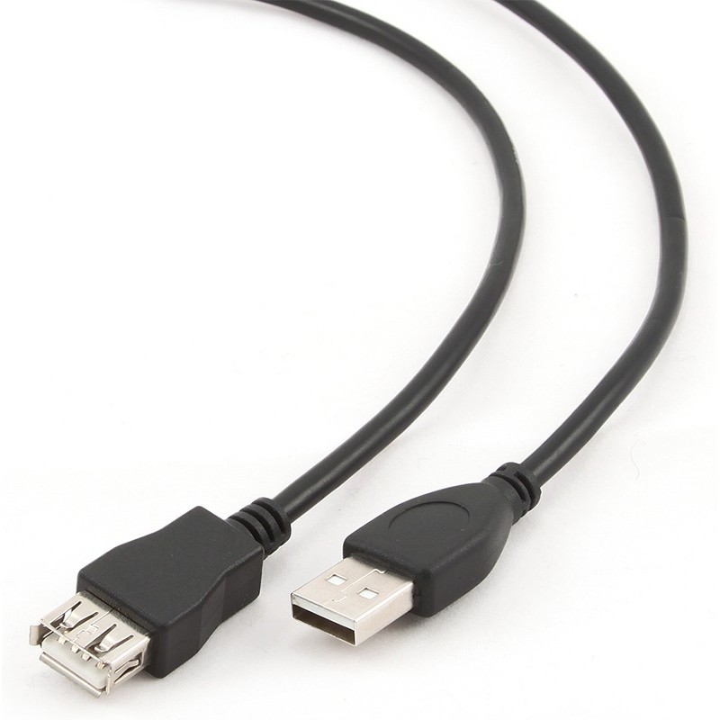Rallonge USB 2.0 A-A M/F 03.00 m. Noir - Réf. : 2090079