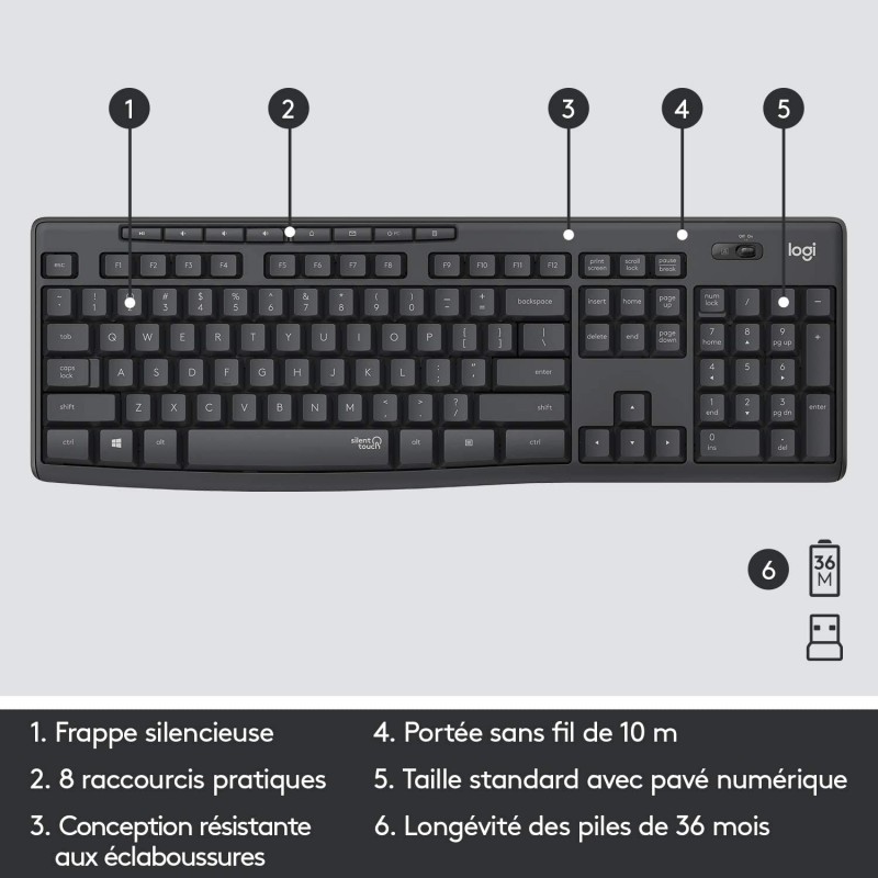 Kit Clavier + Souris sans fil MK295 - LOGITECH